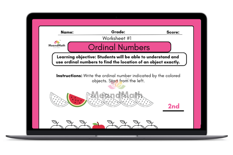 Cardinal and ordinal numbers – resources.meandmath.com