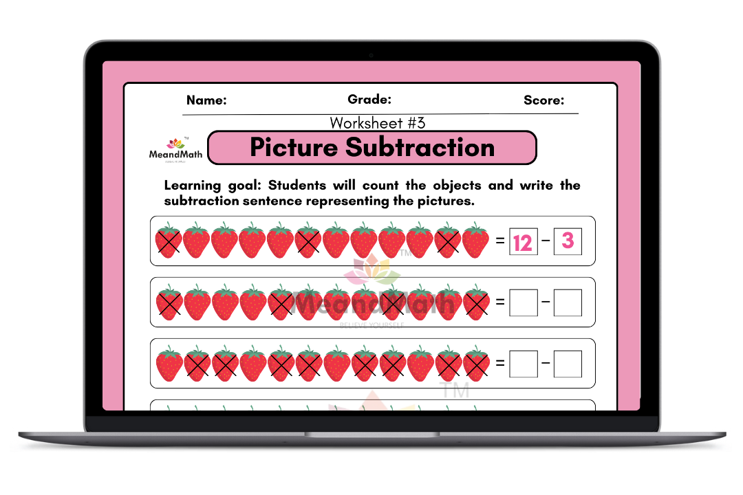 G1 Subtraction Worksheets – resources.meandmath.com