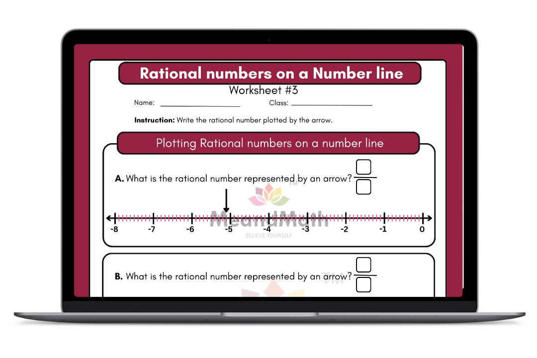Class 7 Rational Numbers Worksheets – resources.meandmath.com