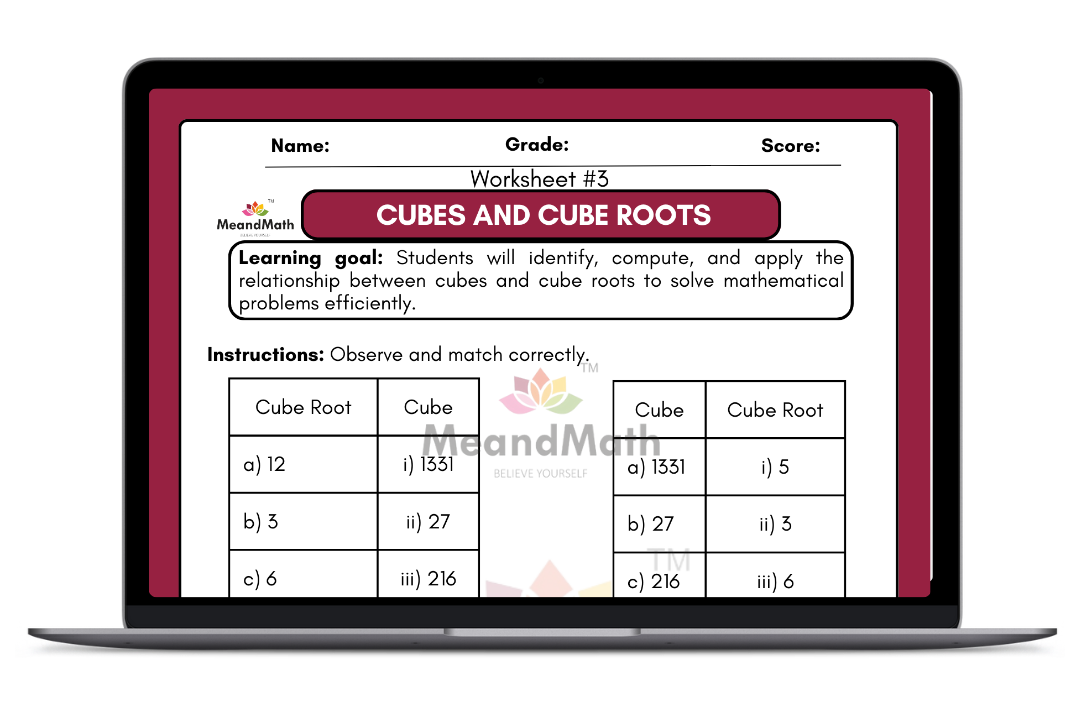 class-8- Cube and cube root -worksheets – resources.meandmath.com