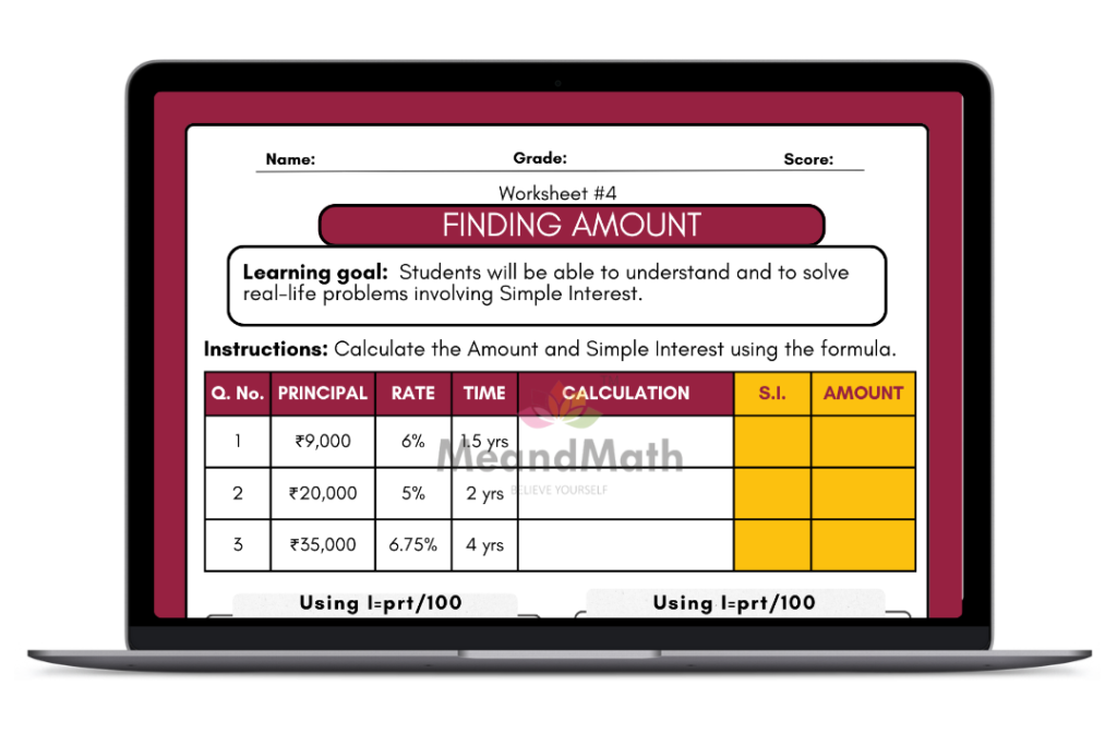 class-7-Simple Interest-worksheets – resources.meandmath.com