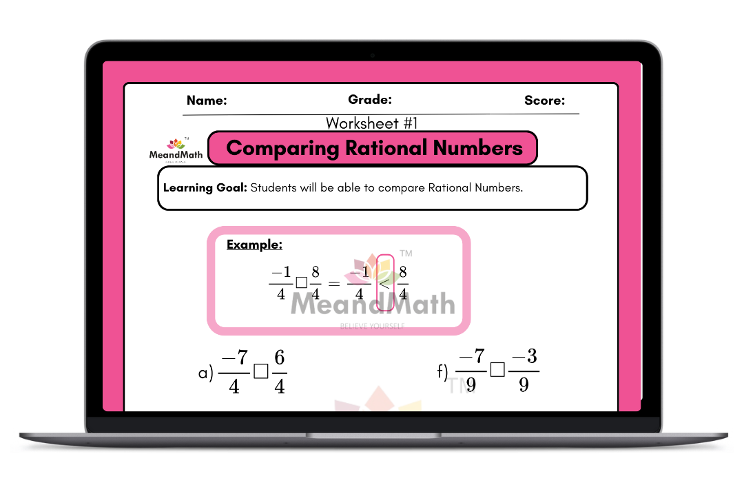 Class 7 Rational Numbers Worksheets – resources.meandmath.com
